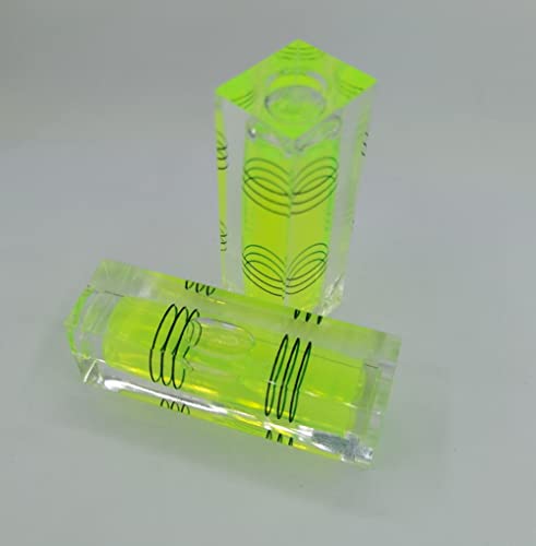 High Precision Bubble Spirit Levels Small Bullseye Level Long Square Mini Level for Wall Frames Hanging RV Tripod etc Measurement Leveling Tool 2 pcs(non-magnetic)
