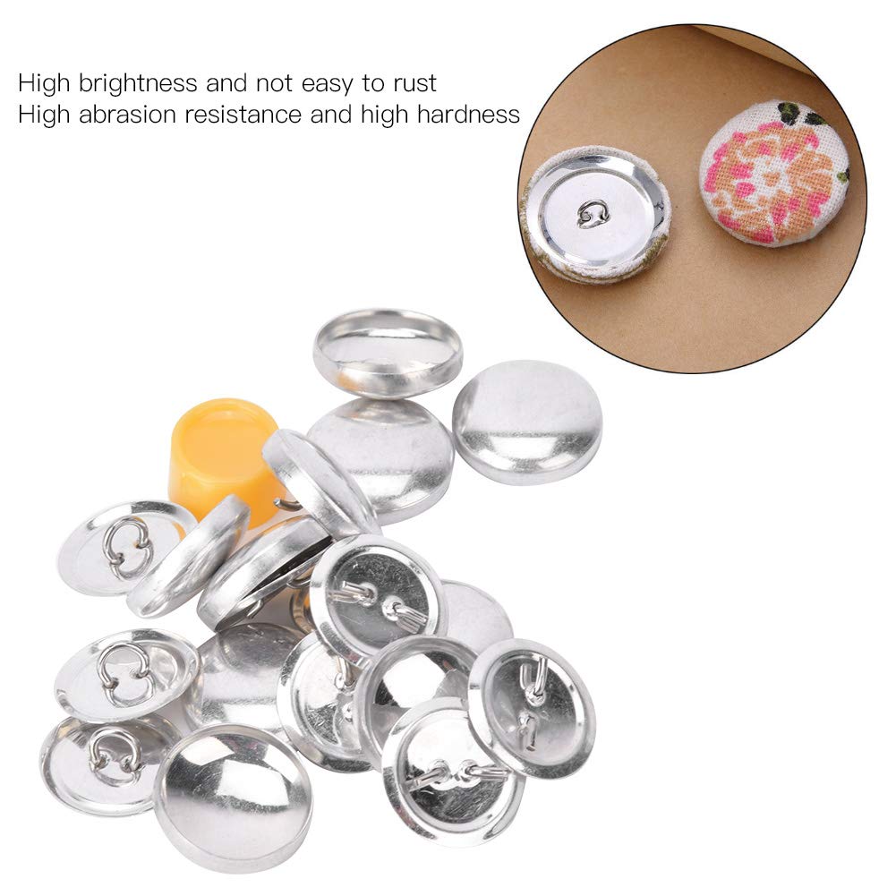 DIY Handmade Wrapped Cloth Cover Buttons Kit,Round Metal Buckle Blank Base Simple Press Button Wrapping Machine for Jewelry Gift Toys Accessories(20mm)