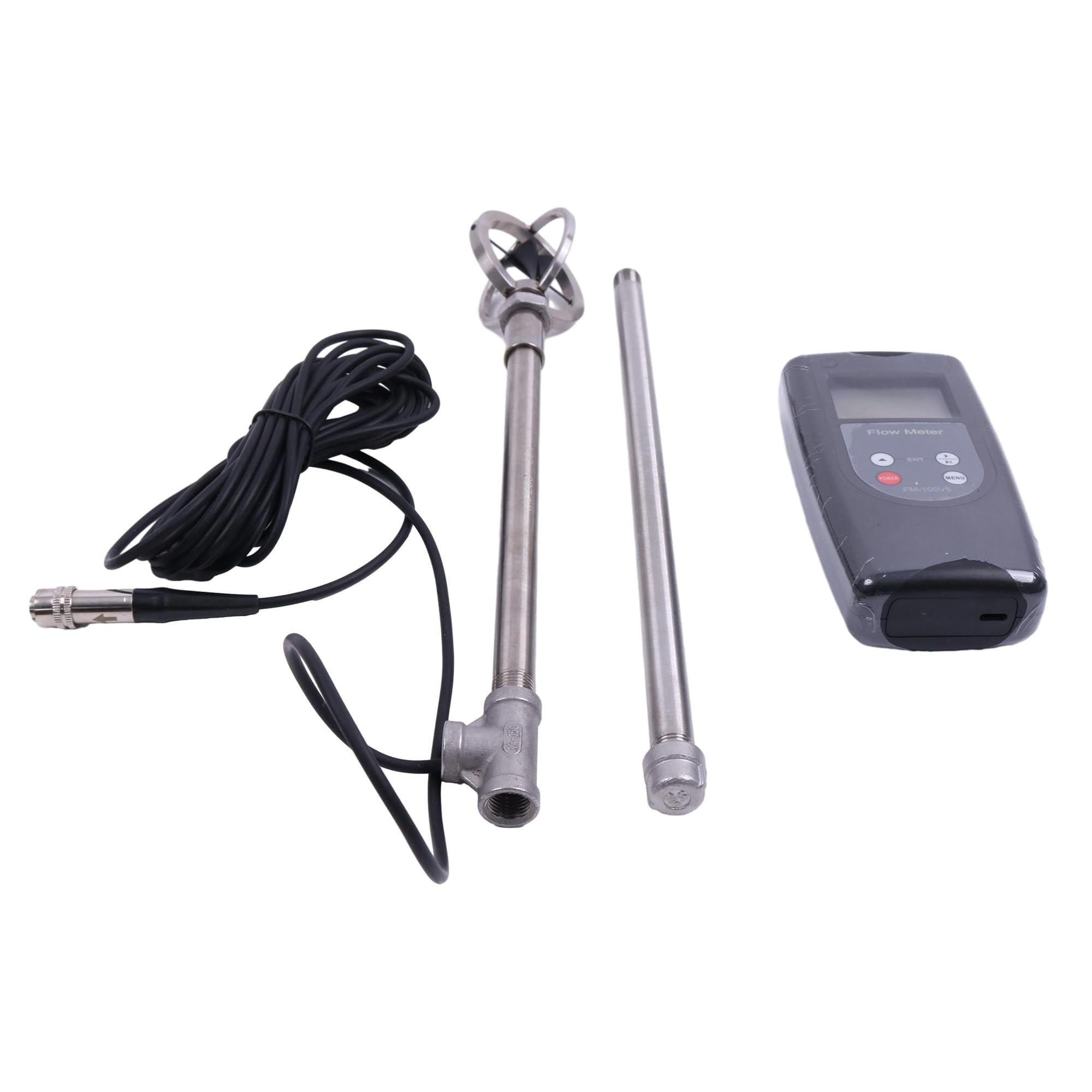 HOJILA Digital Water Flowmeter Water Flow Rate Meter FM-100V5 for Open Channels Flow Velocities Measurement, Range 0.01-5.00 m/s…