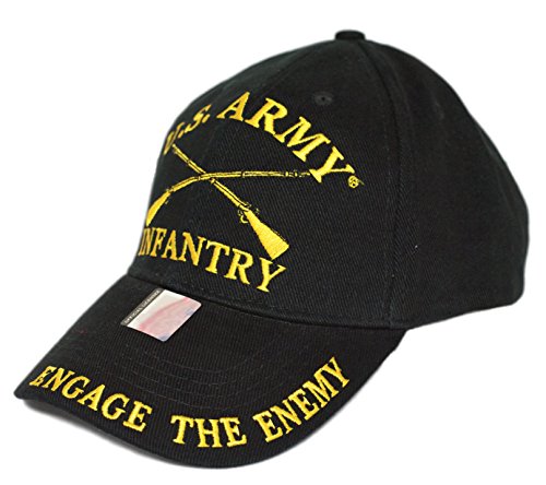 Moon US Army Infantry Crossed Rifles Branch Insignia Embroidered Hat Follow Me Engage Premium Quality Dad Hat For Men Women