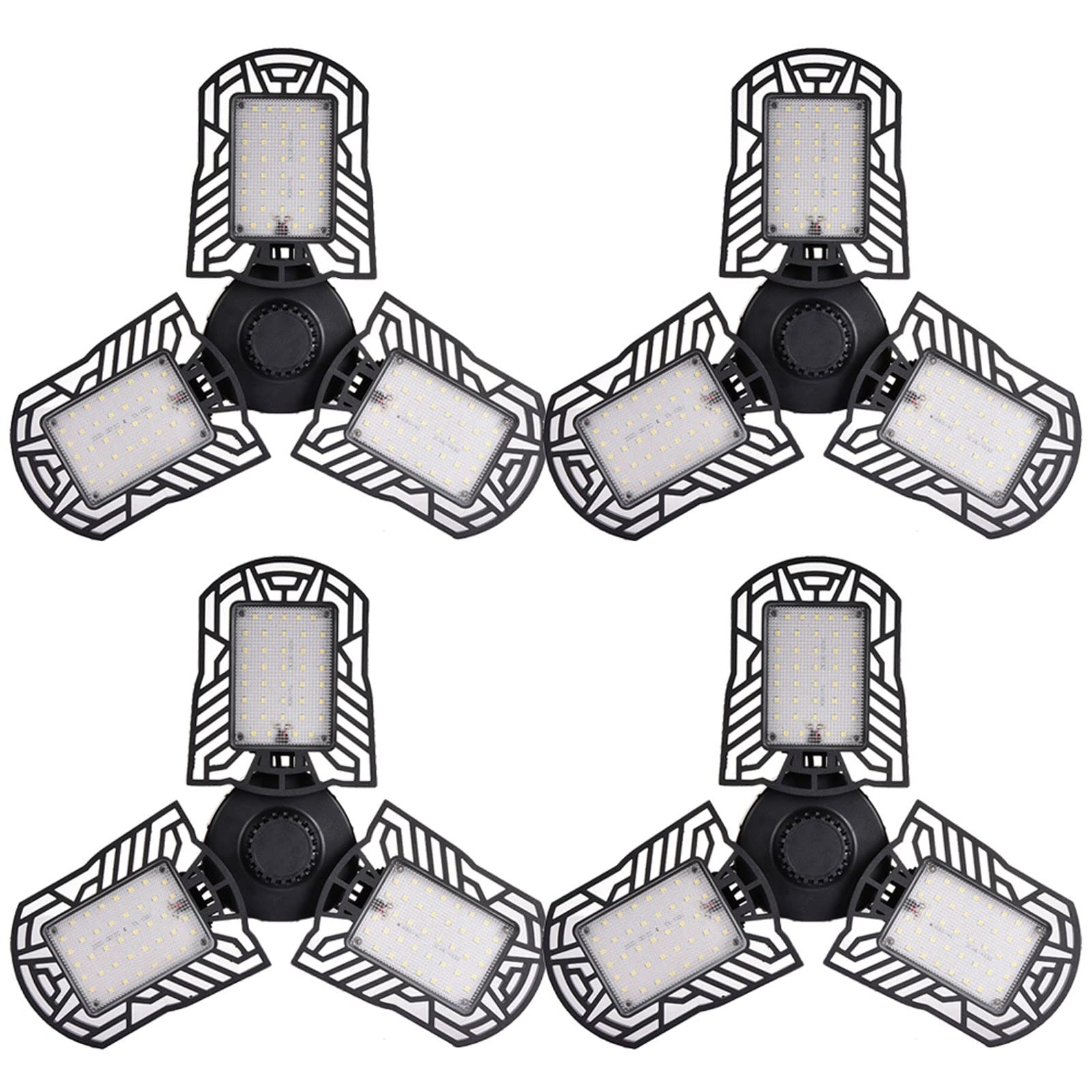 MAVARO Bright Led Garage Light, Garage Lights Ceiling Led, Three Glow Light for Garage, Workshop 4 Pack