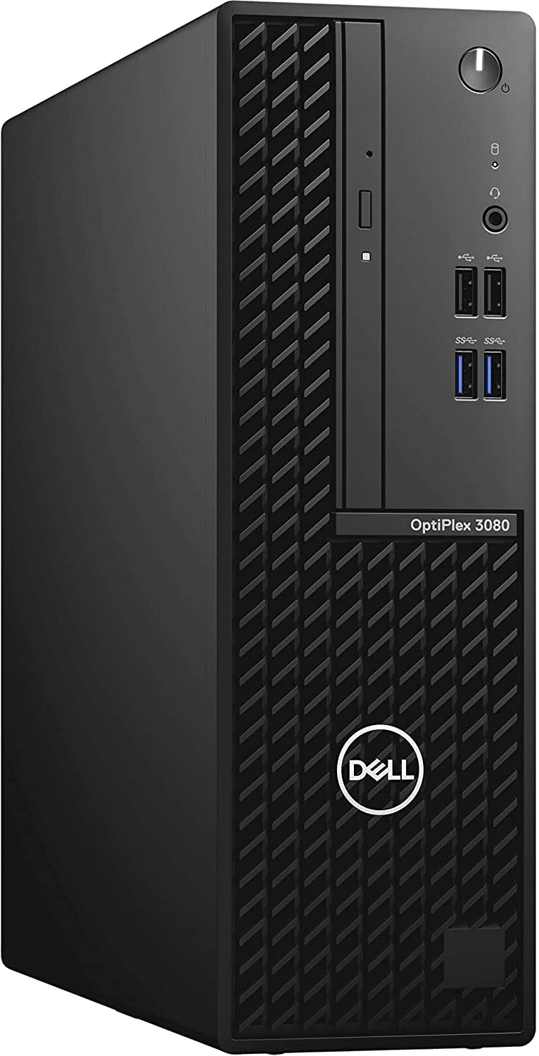 Dell OptiPlex 3080 Desktop Computer, Intel i9-10900, 64GB RAM 2TB NVMe SSD, DVDRW, USB C, 2-Monitor Support, HDMI, DisplayPort, AC Wi-Fi, BT, Windows 11 Pro, Black SFF