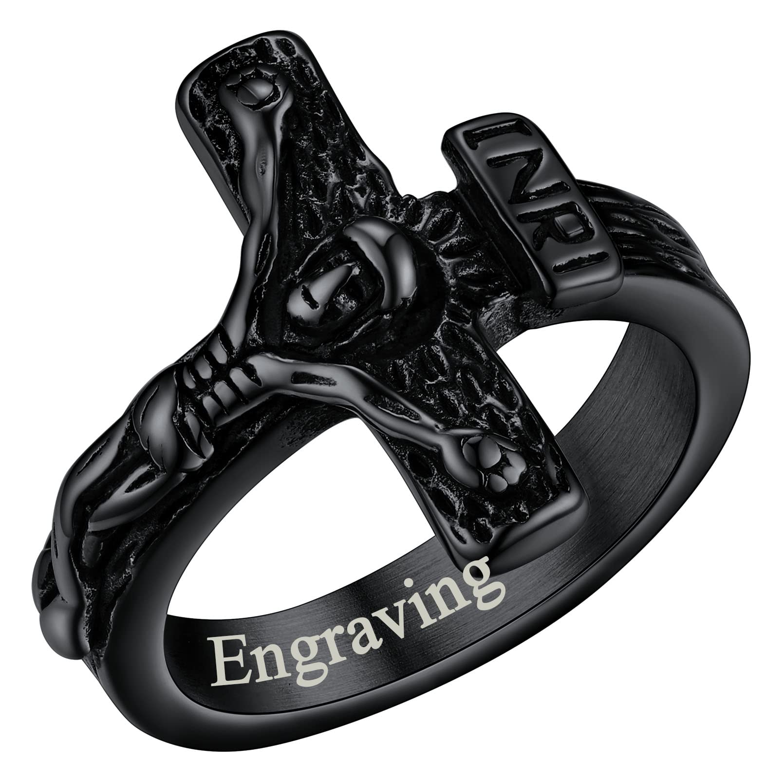 FaithHeart Women Thorns Band Rings Size 12 Retro Vine Branch Pinky Rings