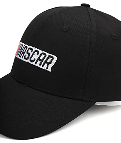 Fit Nascar Baseball Cap Hat,Adjustable Travel Cap Racing Motor Fans Hat for Men and Women (Black)
