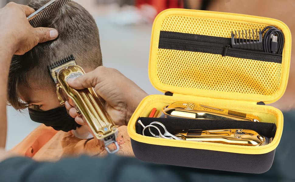 khanka Hard Case Compatible with Ufree Hair Clippers + T-Blade Hard Trimmer Kit, Organizer Storage for Ufree Men Women Kids Barber Grooming Kit, Case Only (Black)