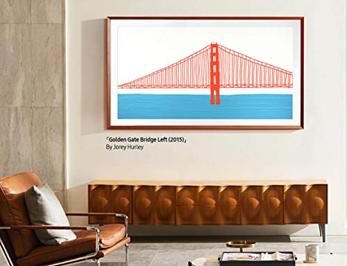 Samsung (2021) Modern Brown Frame Customizable Bezel, 50-Inch