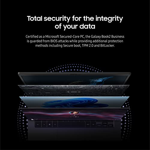 SAMSUNG 14" Galaxy Book2 Business Laptop Computer, i7P / 16GB / 512GB, Windows 11 PRO, 12th Gen Intel vPro 28W Processor w/ Enhanced Security, NP641BEF-KA2US, Graphite