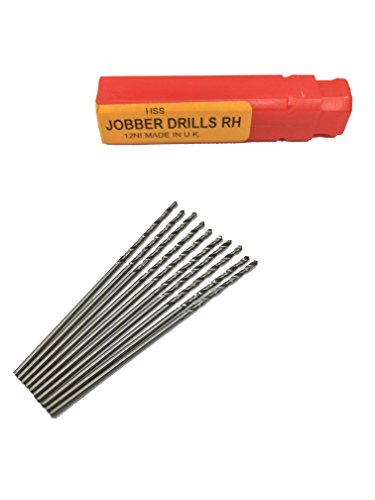 HSS Jobbers Twist Drill Size # 77, 0.46mm, 0.018' Made in The U.K. (Dormer) Package of 10