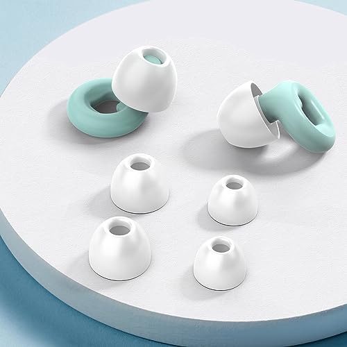 Ear Plugs for Noise Cancelling, Soft Reusable Hearing Protection in Flexible Silicone for Sleep, Noise Sensitivity & Flights - 6 Ear Tips in S/M/L, 33dB Noise Reduction, Blue