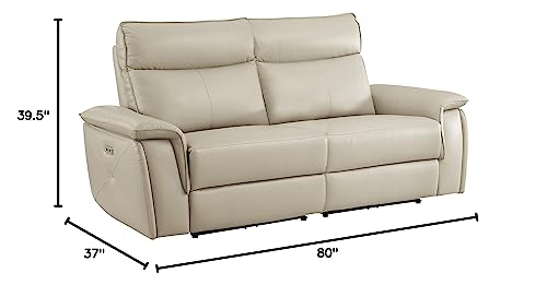 Lexicon Raelynn Power Double Reclining Loveseat, Taupe