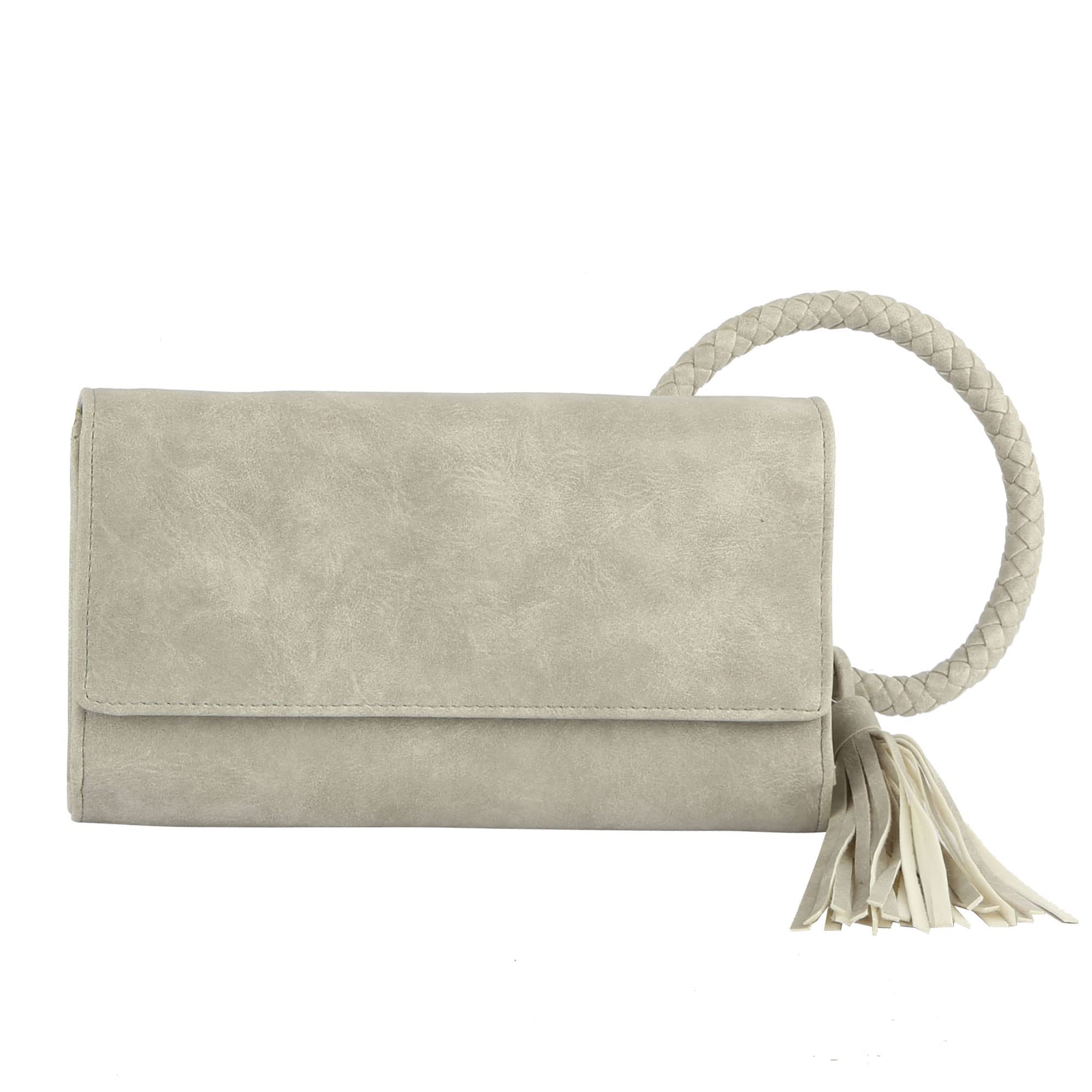 Handbag Republic Wristlet Purse Wallet For Women, Vegan Leather (STONE)