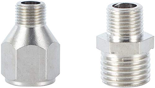 HUBEST 7 pcs of airbrush adaptor set airbrush fitting airbrush connector kit Airbrush Threaded Plug for Connecting Airbrush and air Compressor with Transparent plaxtic Box