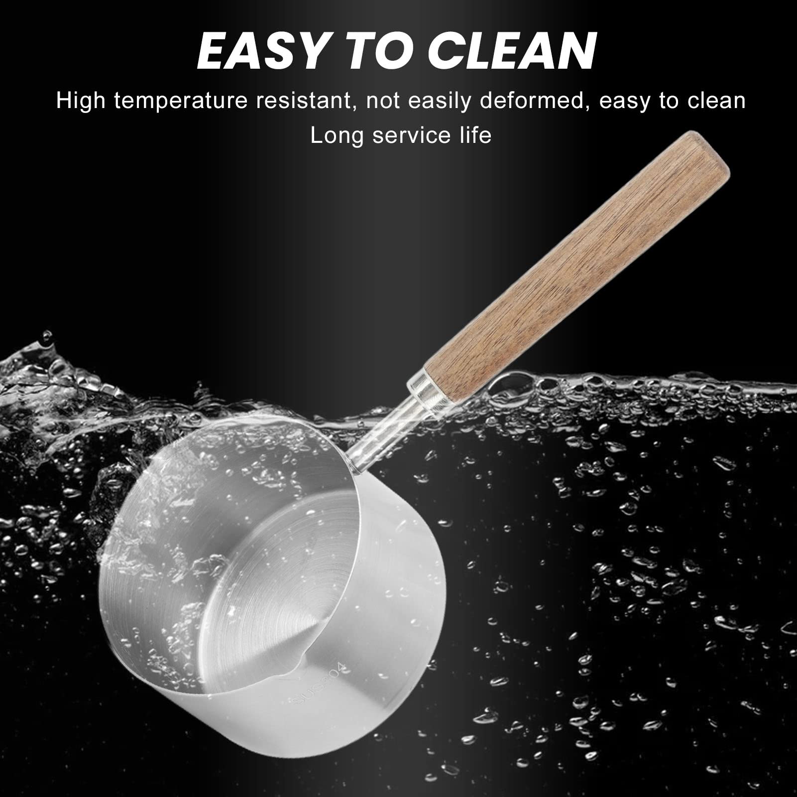 Mini Saucepan 304 Stainless Steel Comfortable Grip Prevent Scalding Portable Milk Butter Warmer Pot 200ml Kitchen Tools