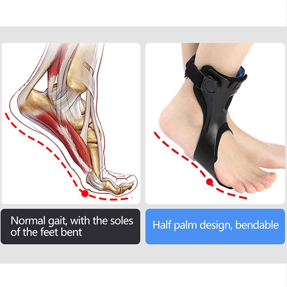 KOMWELL Drop Foot Brace Orthosis AFO AFOs Ankle Brace Support With Comfortable Inflatable Airbag for Hemiplegia Stroke Shoes Walking (Left foot, X-Large)