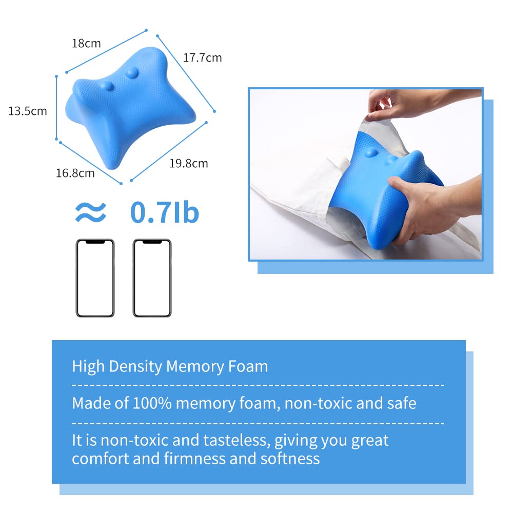 Familycrazy Neck Stretcher Chiropractic Pillow, Neck and Shoulder Relaxer, Cervical Neck Traction Device for TMJ Pain Relief, Neck Massage for Cervical Spine Alignment, Chiropractic Pillow