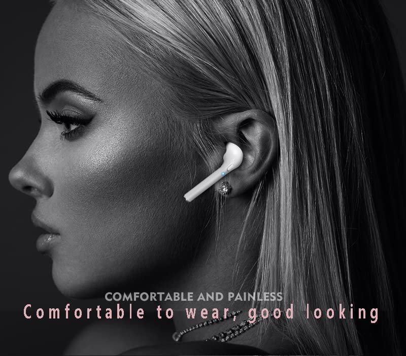 K-Musculo PCASED zwwf Waterproof Bluetooth 5.0 True Wireless Earbuds, 30H Cyclic Playtime TWS Headphones with Charging Case and mic, in-Ear Stereo Earphones Headset