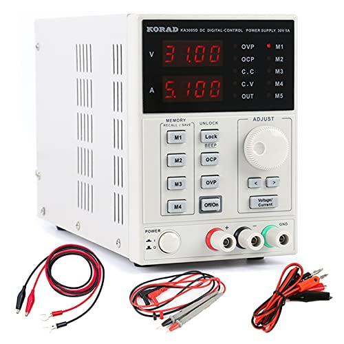 QYTEC Linear Regulator KA3003D KA3005D KA3005P Adjustable Precision Digital Programmable Laboratory Switching DC Power Supply 30V 5A 60V 3A 2A Linear Power Supply (Color : KA3005P)