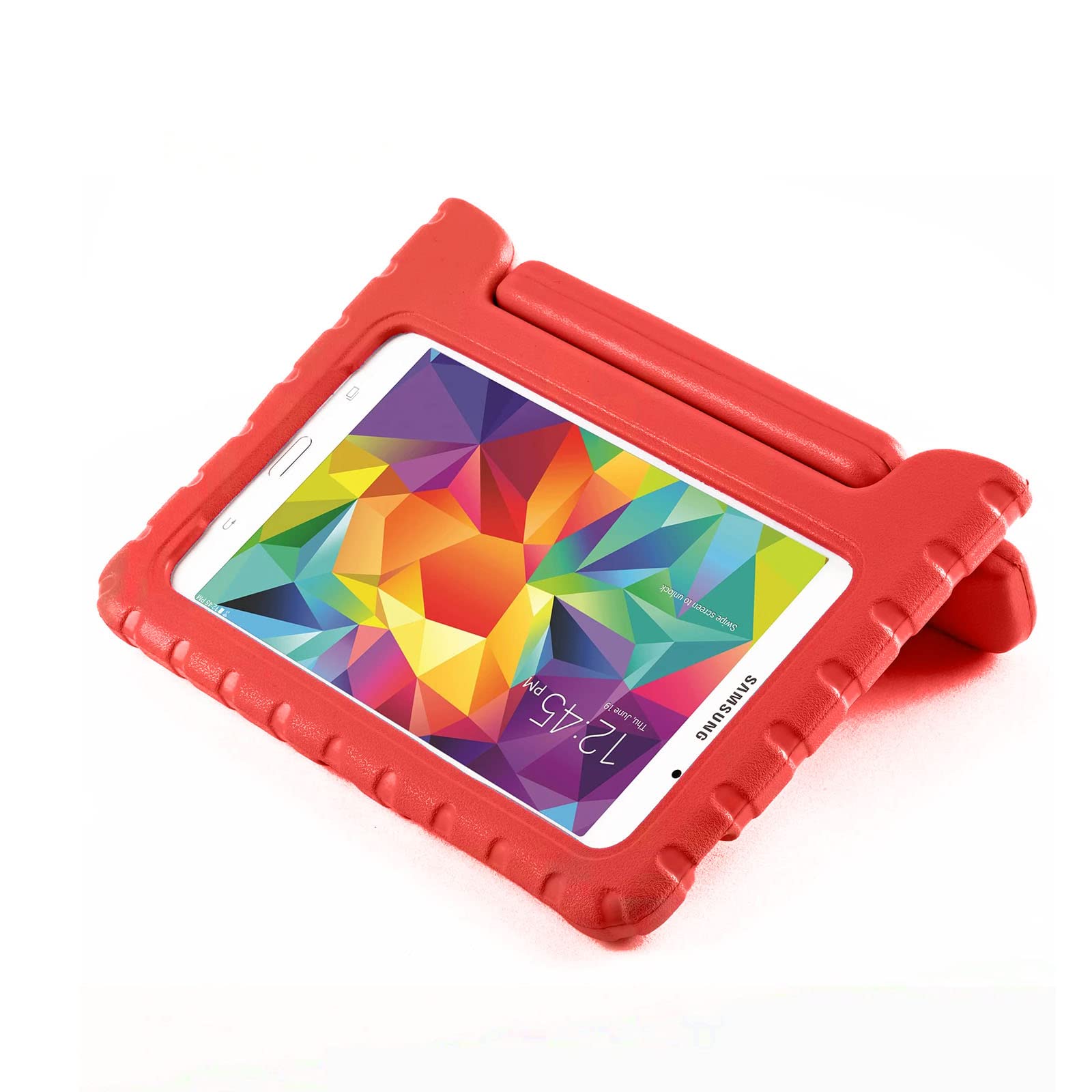 Kids Case for Samsung Galaxy Tab 4 8.0 SM-T330/SM-T331/SM-T335/SM-T337 Released 2014 Tablet Shockproof & Kids Proof Foam Cover Heavy-Duty Protective Durable Case Lightweight with Handles, Red