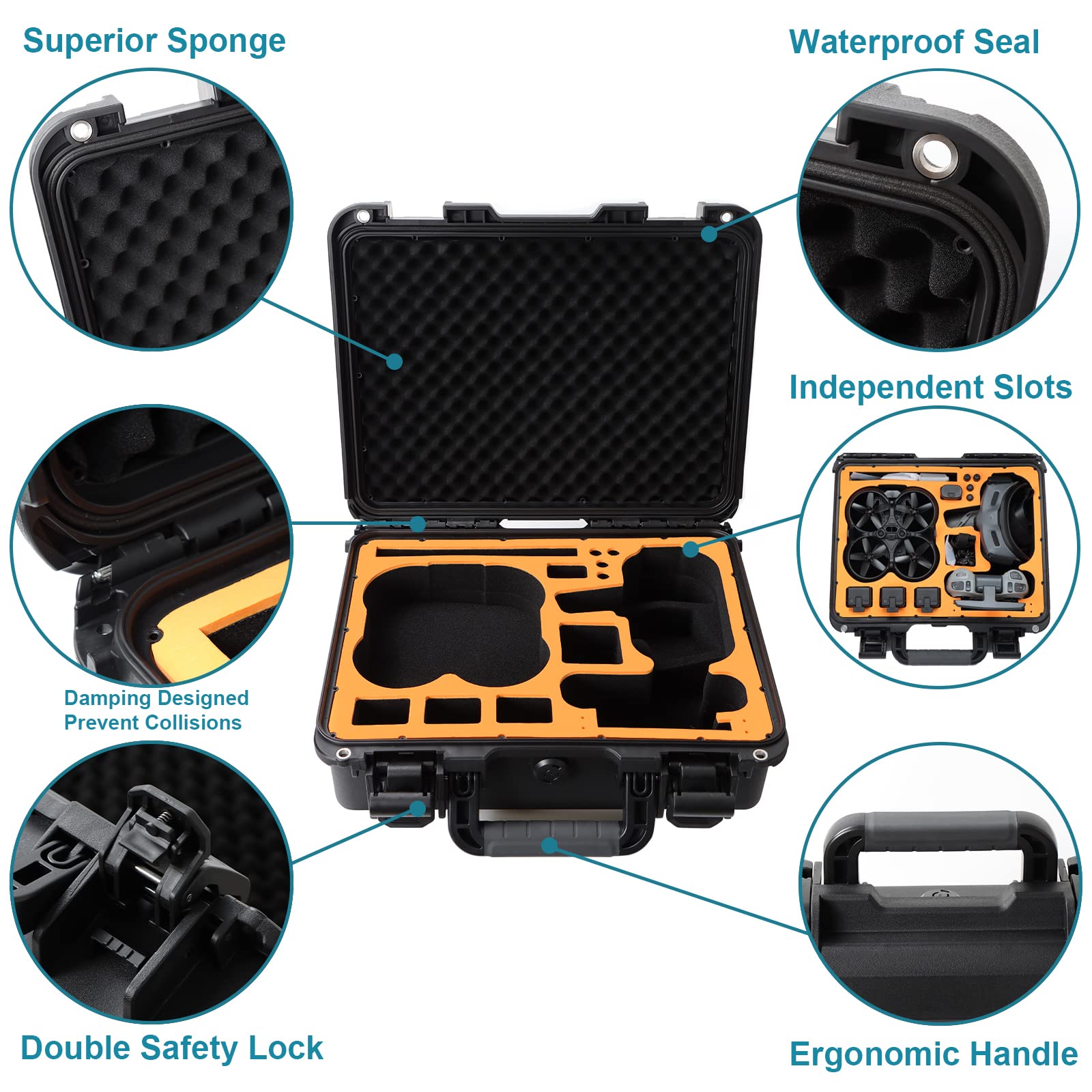 Hard Case for DJI Avata Pro Combo (DJI Goggles 2 / Goggles V2),Waterproof Carrying Case for DJI FPV Newest Drone
