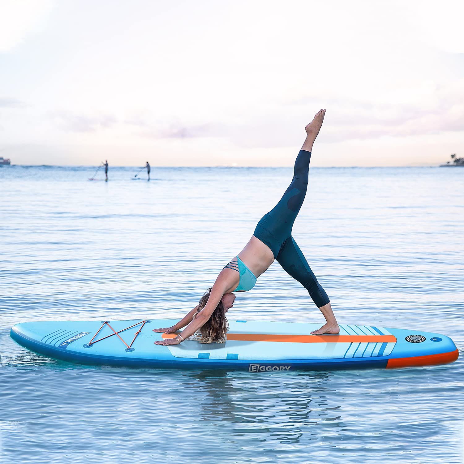 EGGORY Inflatable Stand Up Paddle Board,10'6"x 32"x 5" | SUP Surfboard with Premium SUP Accessories & Backpack, Adj Paddle, Pump, Leash, Valve Adjuster | Youth & Adult Surfing Boat…