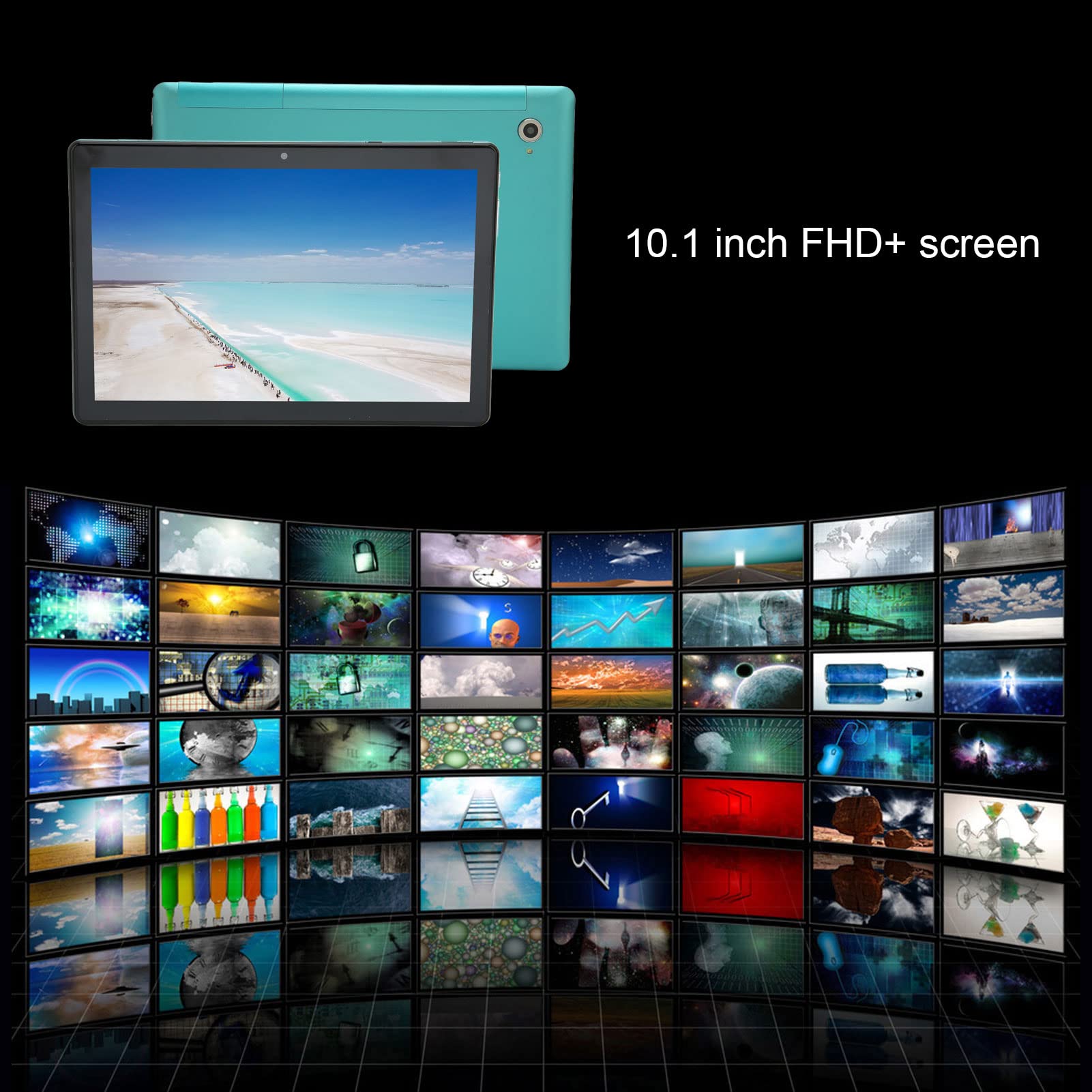 Hilitand 10.1in Tablet for, 3GB RAM 64GB ROM 5MP 8MP Dual Camera 5000mAh Tablet PC Supports 5G Dual Frequency WiFi, BT, GPS, Storage Expansion