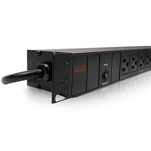 Maruson Basic PDU, 8 5-15R Outlets, 120V / 15A, 5-15P, 19" 1U Horizontal Rackmount Power Distribution Unit, 10 ft Cord, UL Certified & RoHS Compliant, for Server Racks and Networking, PDU-R1508