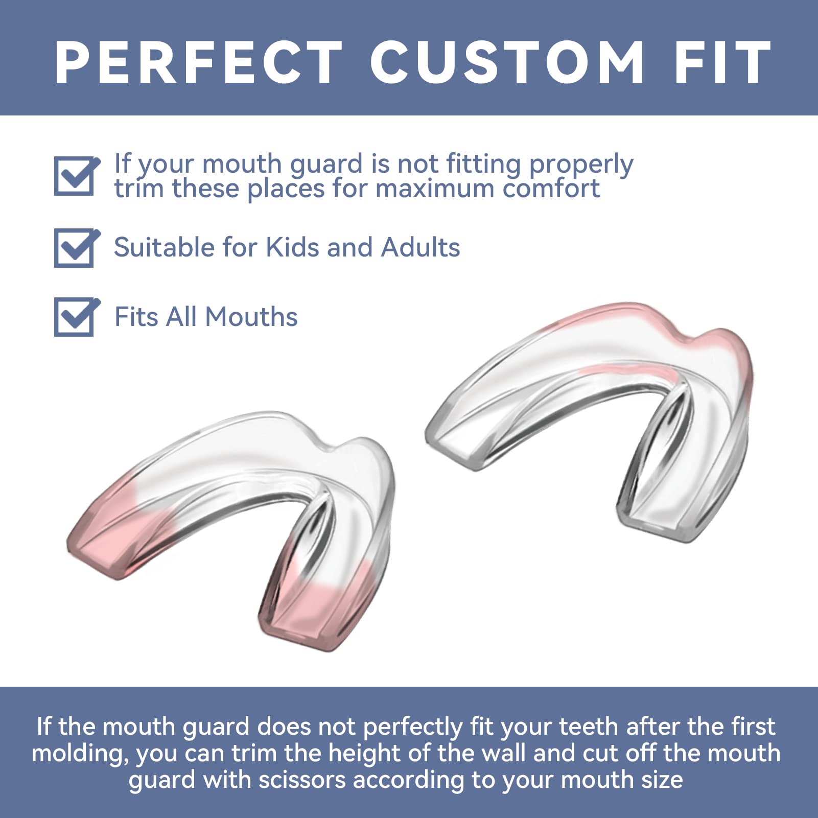 Kids Mouth Guard for Teeth Grinding at Night, Pack of 8 Moldable Night Guards for Clenching Teeth, Bruxism, Sport Athletic, Whitening Tray