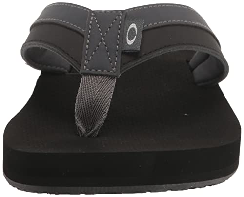 Oakley Men's Burke Flip Flop, Blackout, 12