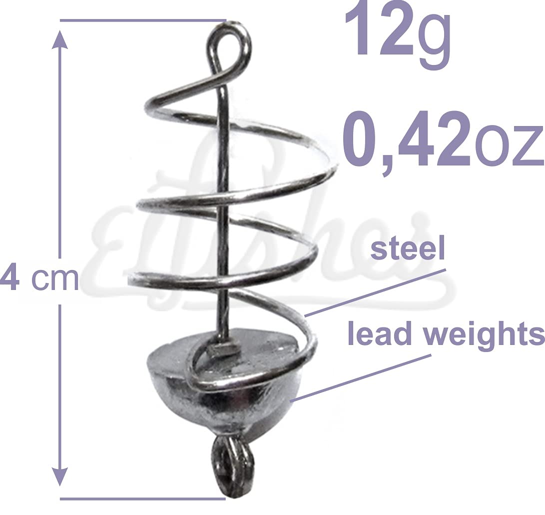 Elfishes Design 20pcs Carp Spring Bait Fishing Feeder 0.9oz 0.4oz Steel Coarse Fishing Tackle