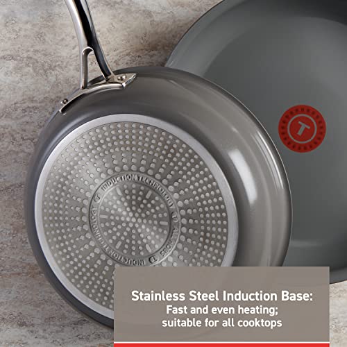 T-fal Ceramic Excellence Reserve Nonstick Cookware Set 10 Piece Induction, Pots and Pans
