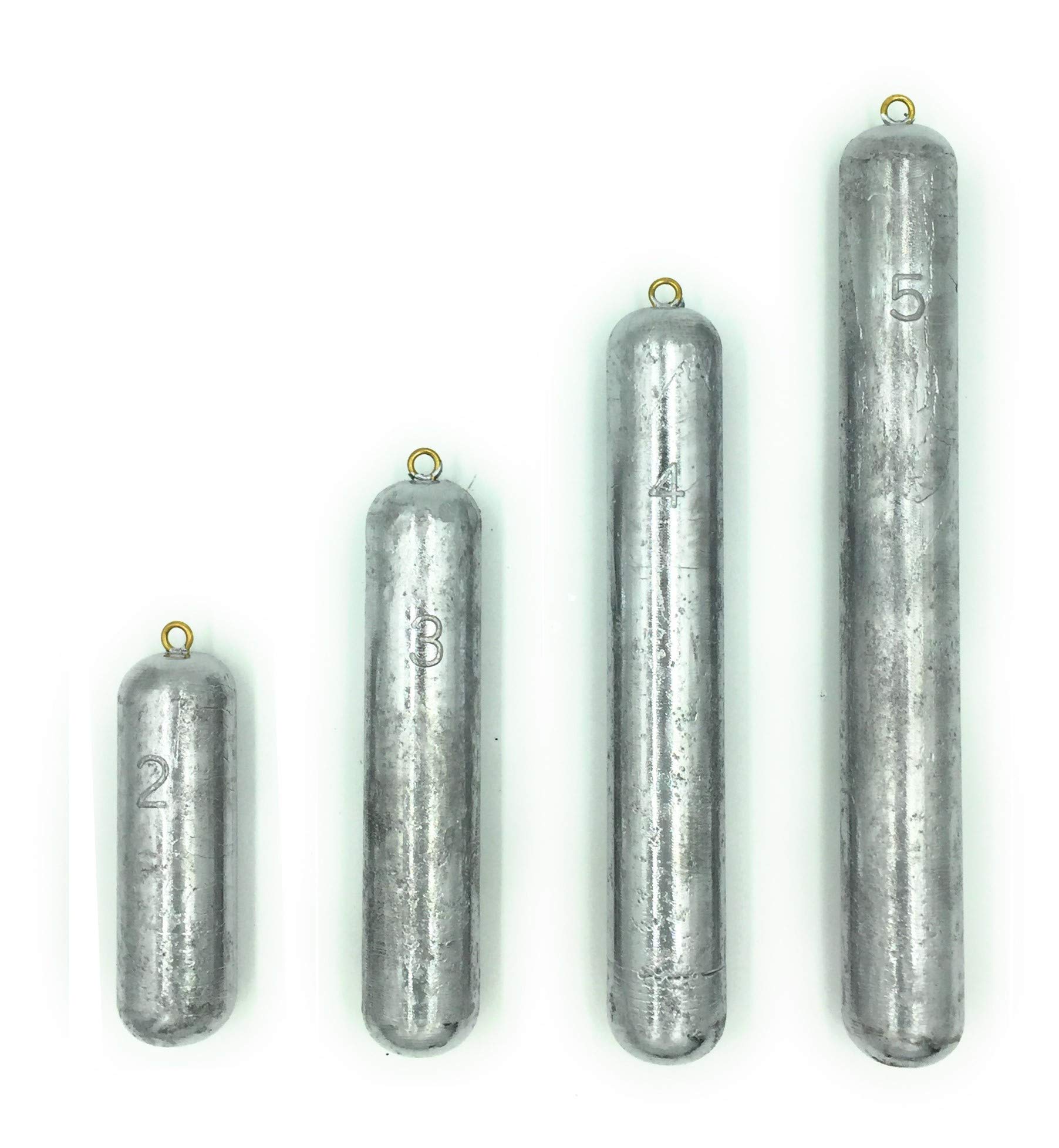 Deep Drop Fishing Lead Weight Sinker, 2lb-5lb Available, Fits in Rodholder, Made in The USA (2-2lb)