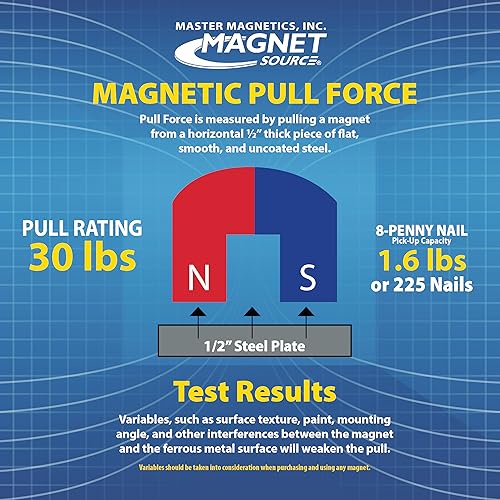Master Magnetics - Magnetic Sweeper with Wheels, 14.5” - Pick up Nails, Needles, Screws and More 07263