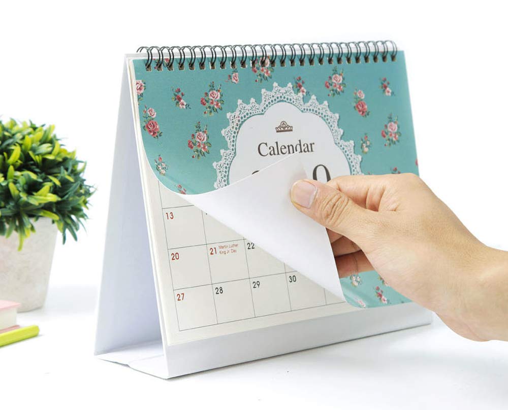 Desk Calendar September 2023 - December 2024 Custom-Made Creative, Simple, Small and Fresh Office Desktop Decoration Calendar