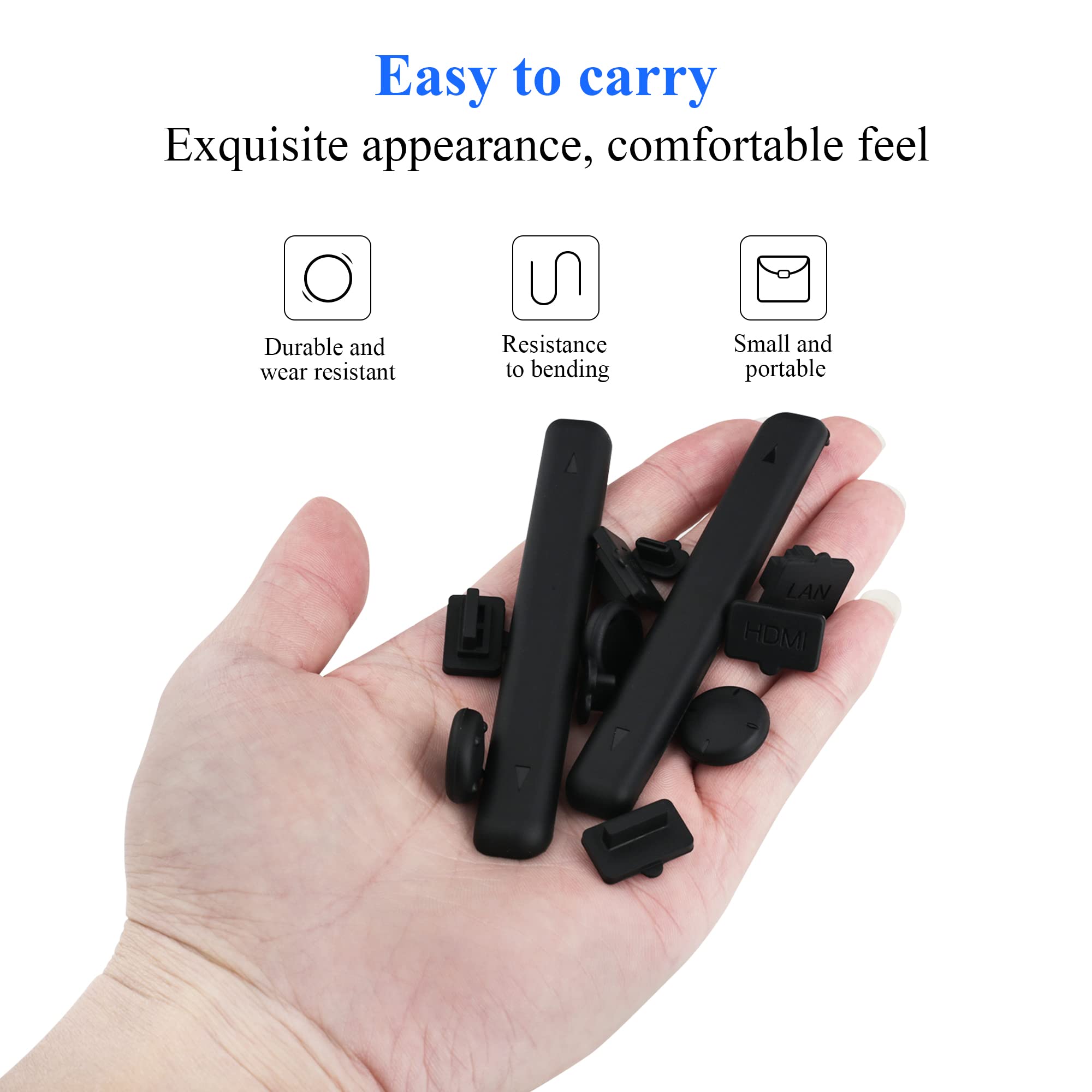 FANPL Accessories for Nintendo Switch OLED with 11 Dust Plugs and 3 Thumb Grips