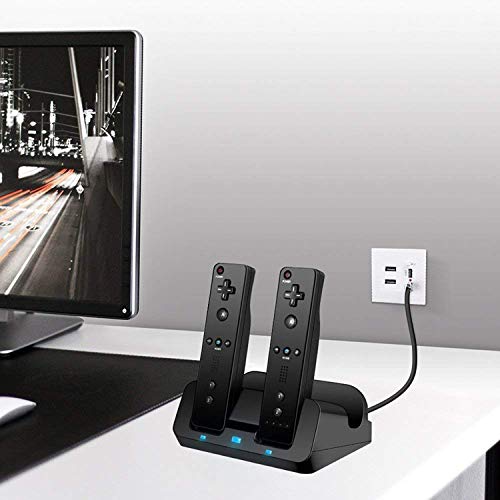 eLUUGIE 3 in 1 Charger Dock Charging Station Base for Wii U Gamepad Charger Stand wii u Gamepad Charger Cradle WII U Gamepad Power Stand wii u Charging Dock
