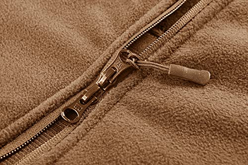 TACVASEN Jacket for Men Fall Winter Thicken Coats for Men Military Sherpa Jackets Full Zip Up Workout Hoodie Jacket for Men