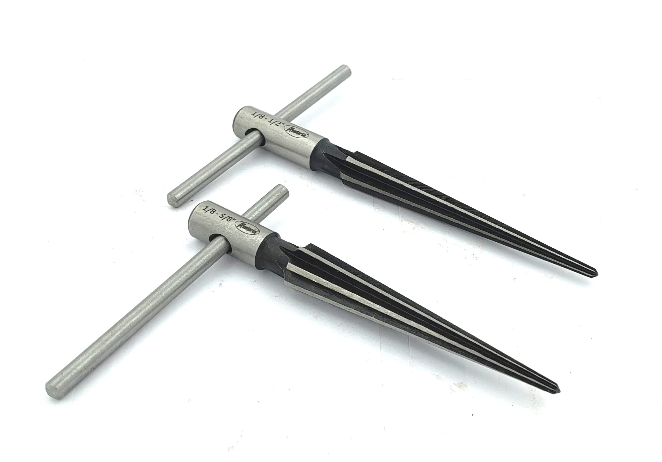Hardened Alloy Steel Tapered Reamer to Align Holes & Remove Burrs (Set of Both)
