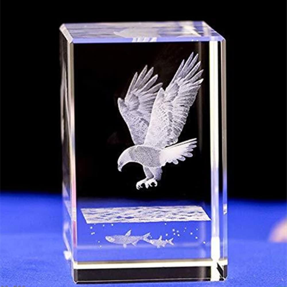 Desk Ornaments,3D Laser Crystal Chart, Anniversary Souvenirs and Paperweight, Wedding Souvenirs, Christmas Birthday Valentine's Day Wedding Gift (The Phoenix)