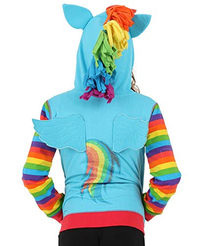My Little Pony Little Girls Zip-up Hoodie, Rainbow Dash, Medium (5/6)