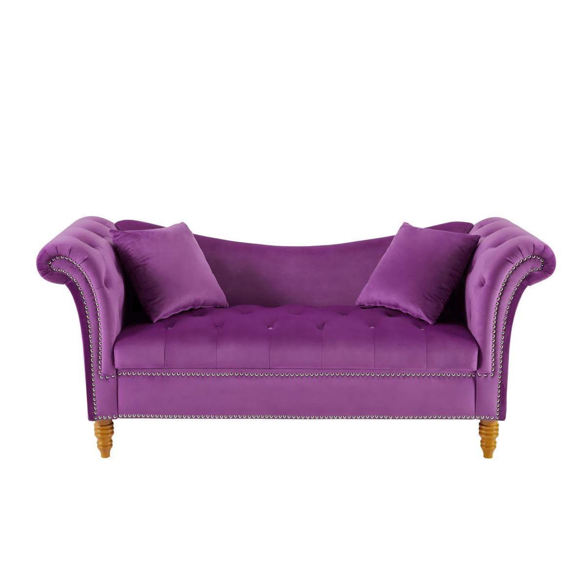 Rukasto Sofa Stool with 2 Pillows - Stylish Storage Stool for Living Room and Lounge