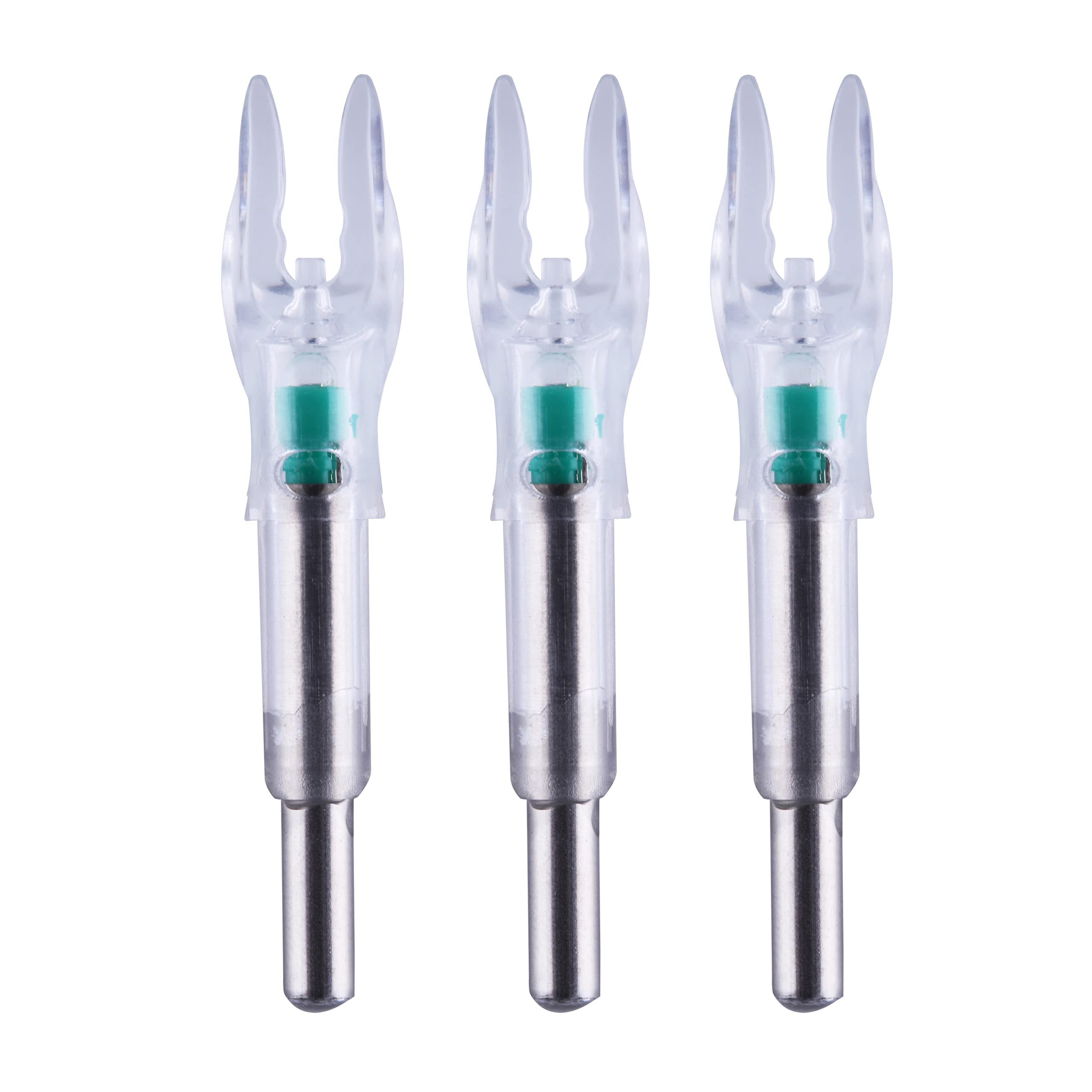 G Arrow Lighted Nock 4.2mm LED Nock with Screwdriver Universal Fit for Arrows with .165" & .204” Inside Diameter,3 Pack (Green)