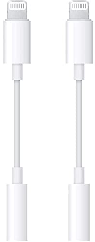 Lightning to 3.5 mm Headphone Jack Adapter, 2 Pack [Apple MFi Certified] iPhone 3.5mm Jack Aux Dongle Cable Converter Compatible with iPhone 14 13 12 11 11 Pro XR XS X 8 7 iPad, Support All iOS