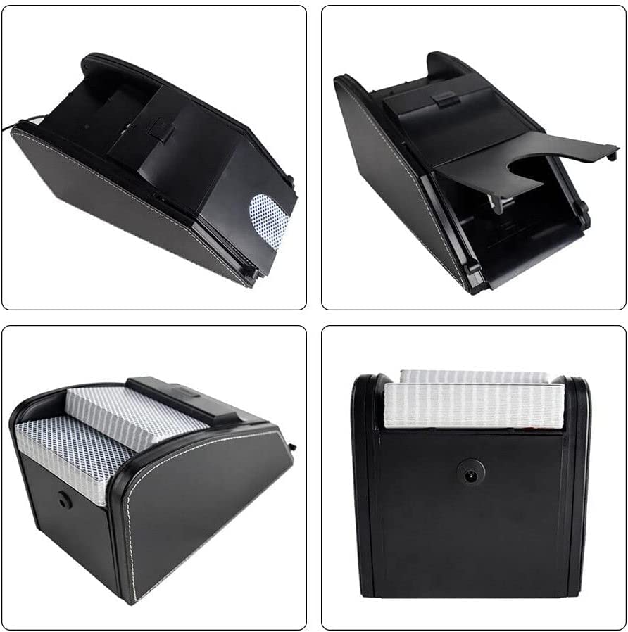 HaroldDol Card Shuffler 2 Deck Automatic Card Dealer Machine Playing Card Dispenser for Bridge Cards, Paper Cards, and Plastic Cards