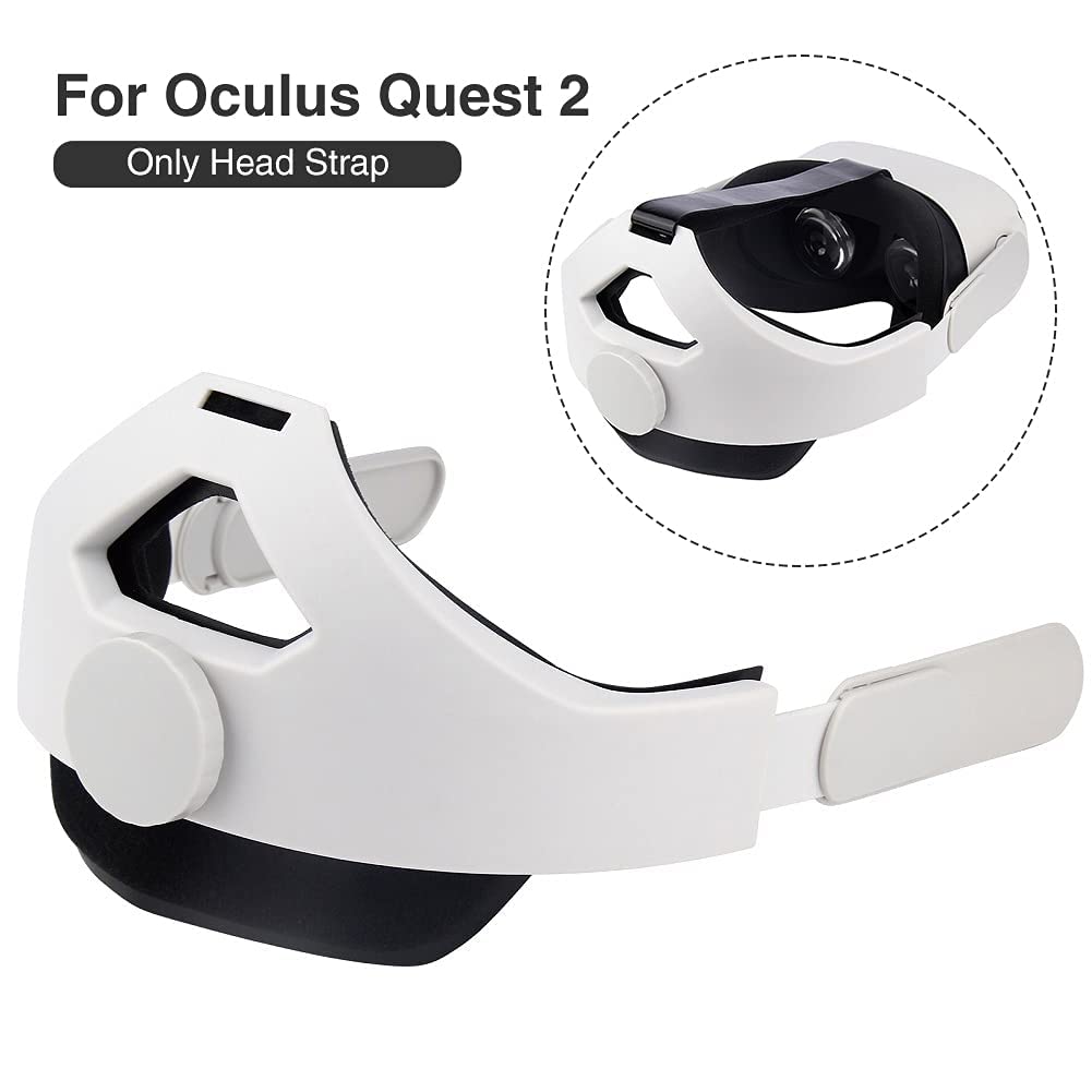 EKDJKK Adjustable Headband for Oculus Quest 2, Replacement for Elite Strap Comfortable Protective Head Strap Reduce Pressure for Enhanced Support and Comfort in VR Gaming