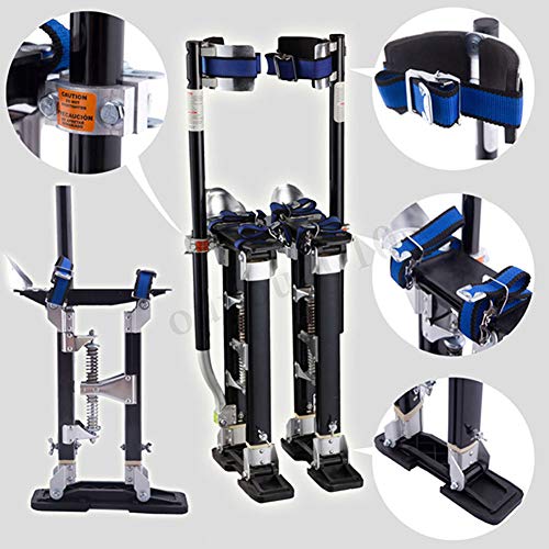 EKDJKK Stilt Sole Anti-Slip Pads for Drywall, 4pcs Stilts Sole Foot Pads Stilt Sole Replacement Kit,Construction Tripod Mat with Screw,Non-Slip Indoor Decoration(Black)