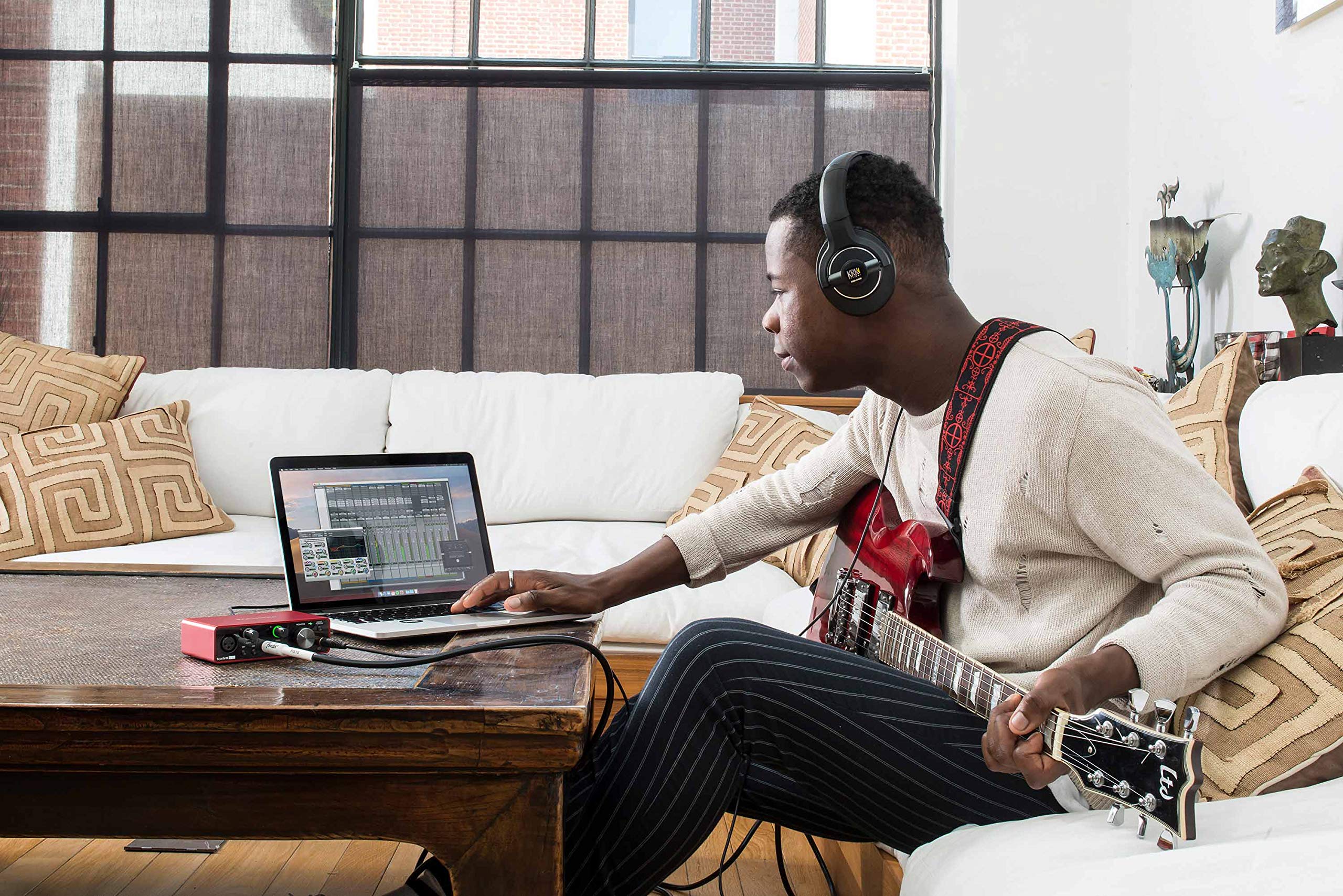 Focusrite Scarlett Solo 3rd Gen 2-in, 2-out USB Audio Interface Bundle with XLR Cable and Austin Bazaar Polishing Cloth