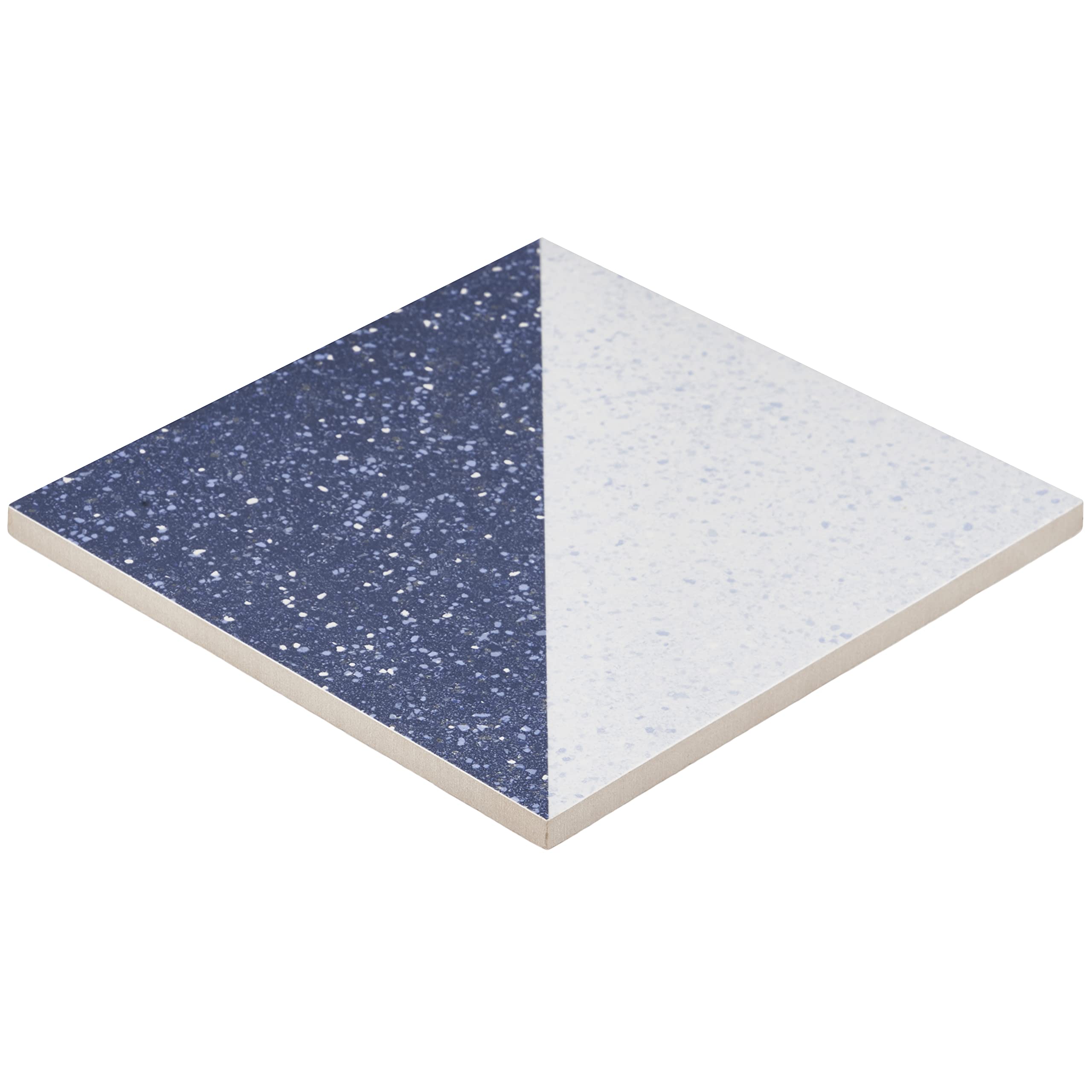 Elizabeth Sutton Cameo Terrazzo Dos Navy 7.87 in. x 7.87 in. Matte Porcelain Floor and Wall Tile (10.76 Sq. Ft. / Case)