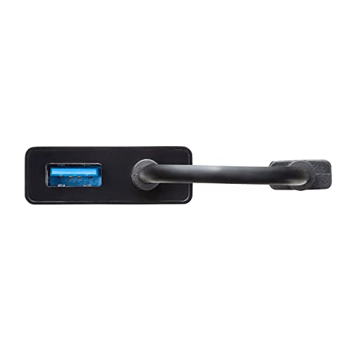 Sanwa Supply USB-CVLAN3BKN USB 3.2 to LAN Converter Adapter (with USB Hub Port, Black)