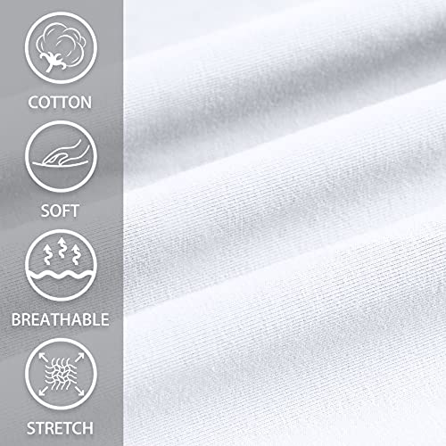 Viodia Women's Bermuda 10" Long Shorts with PocketsĀ Cotton Sweat Lounge Shorts for Women Jersey Athletic Knee Length Shorts for Summer White