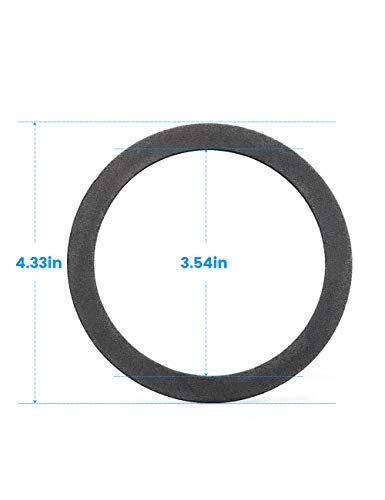 KONE Strainer Gasket Seal Ring, 2 Pack Rubber Gray Washer Fits for 3-1/2 Inch Kitchen Sink Drain No Need Plumber Putty…